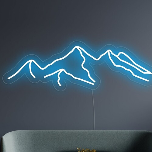 Mountains Neon Sign LED Neon Sign Wall Decor Wall Sign - Etsy