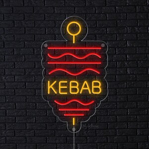 Kebab Neon Sign, Doner Kebab Neon, Burritos Neon, Shawarma Neon Sign ...