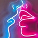 Kiss Led Neon Sign - Romantic Kiss LED Neon Sign, Gift for Her, Gift ...
