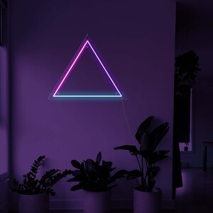 Triangle Neon Sign - LED Neon Sign, Wall Decor, Wall Sign, Led Sign ...