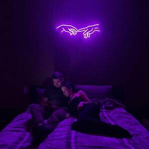 Hands Neon Sign, Hands of God Neon Sign, LED Neon Sign, Wall Decor,neon ...