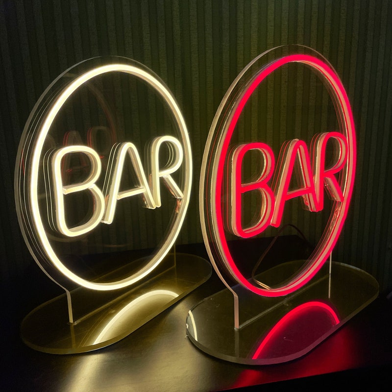 Neon Bar Sign - Etsy