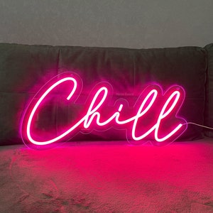 Chill Neon Sign - Chill Wall Sign, Relax Neon Sign, Beauty Salon Light ...
