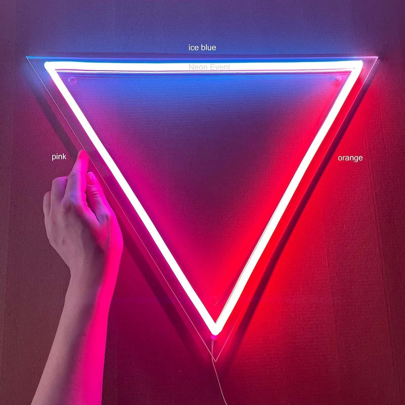 Neon Triangle - Etsy