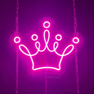 Queen Crown Neon Sign - Princess Neon Sign, Gift for Her, Girl Neon ...