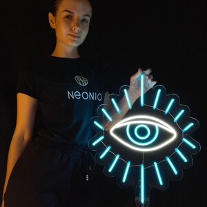 Eye Neon Sign - LED Neon Sign, Wall Decor, Wall Sign, Eyes Led Sign ...