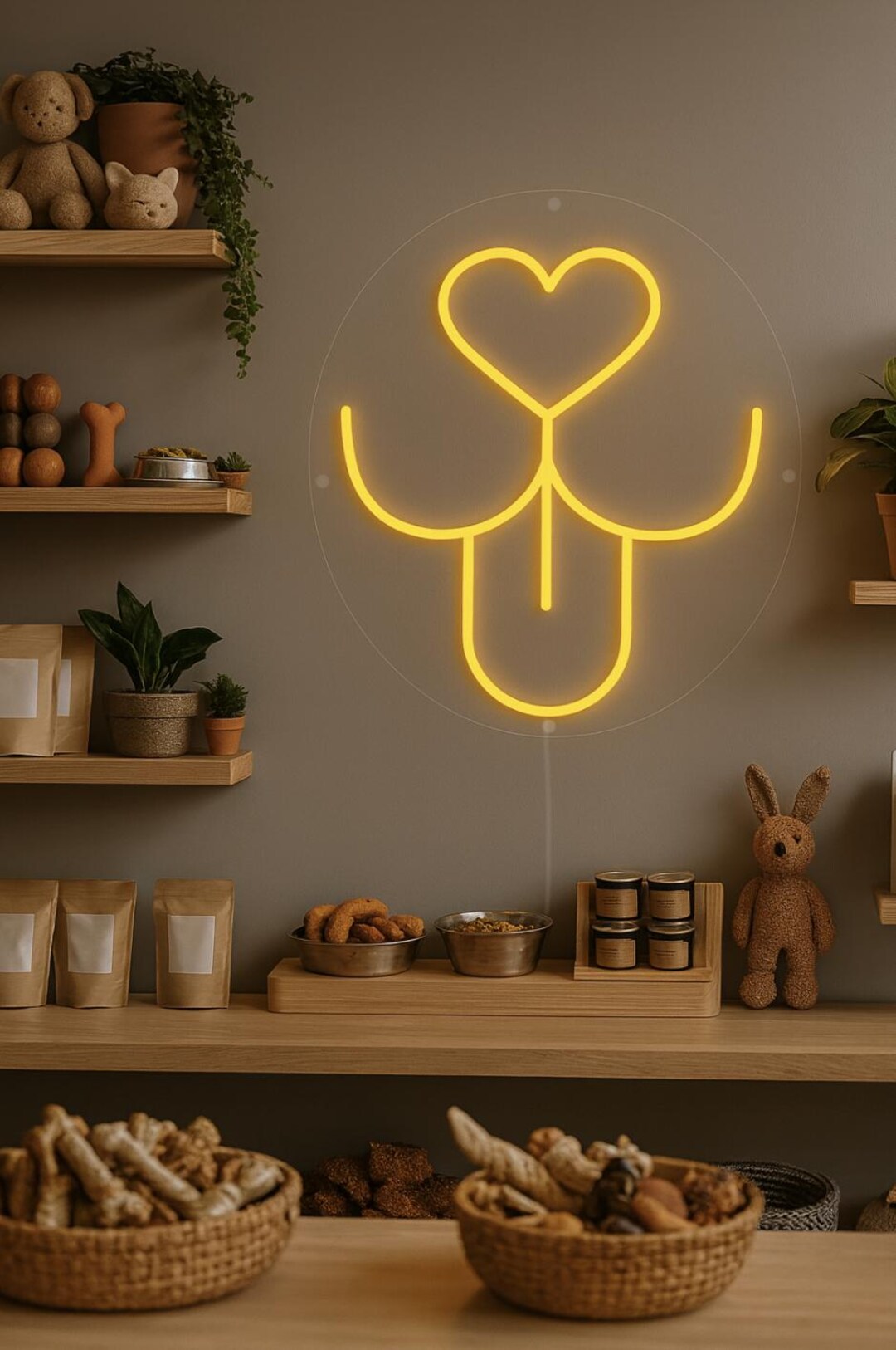 Pet Nose LED Neon Sign: Dog & Cat, Kids Wall Decor, Dog Nose Neon Sign ...