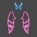 Angel and Devil LED Neon Sign, Wings Neon Sign, Wings Halo Neon, Wings ...