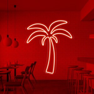 Palm Neon Sign, Palm Tree Led Sign , Neon Home Sign, Wall Decor, Wall ...
