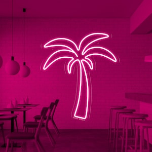 Palm Neon Sign, Palm Tree Led Sign , Neon Home Sign, Wall Decor, Wall ...