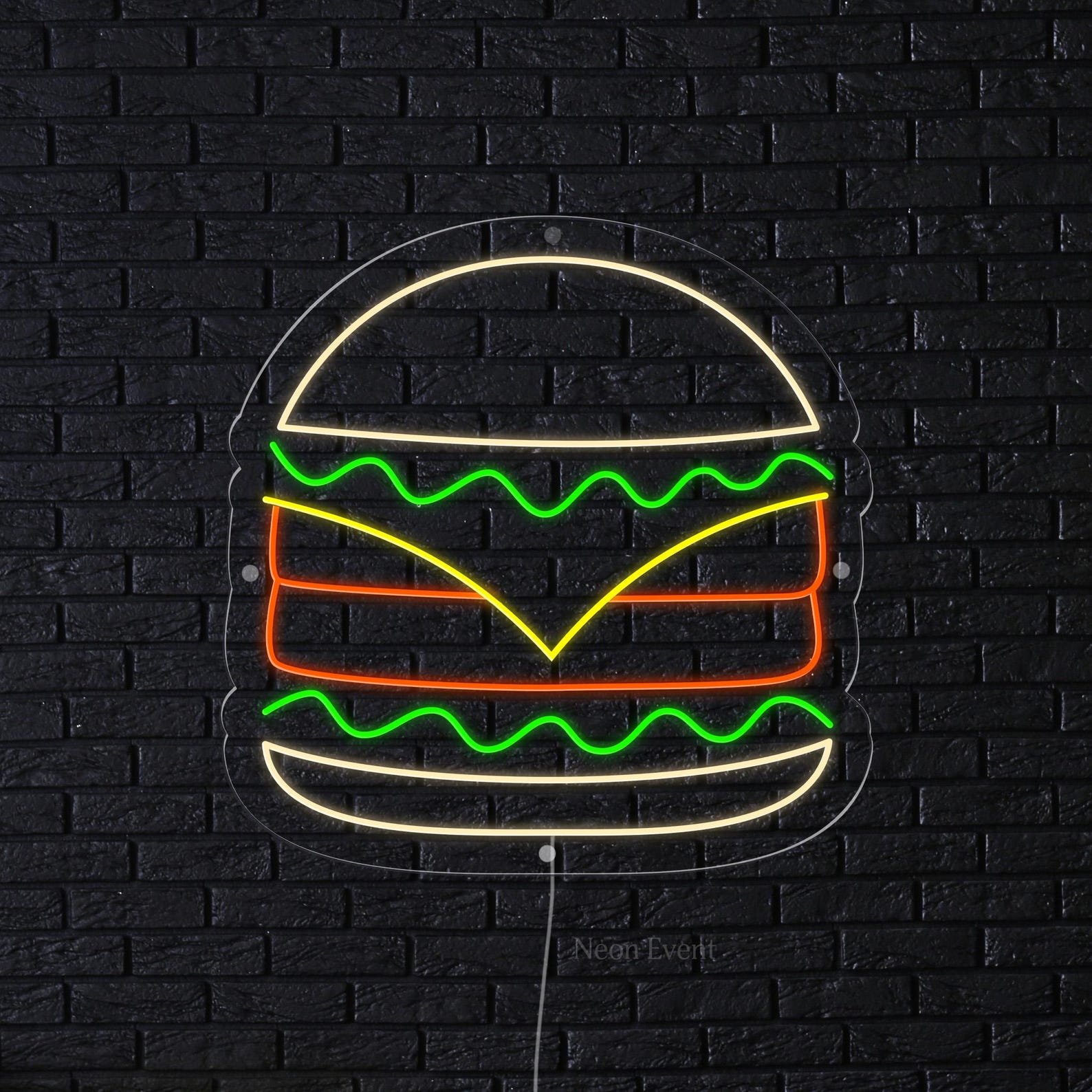 Burger Neon Sign, Food Neon Sign, Fast Food Led Sign, Cafe Neon Sign ...