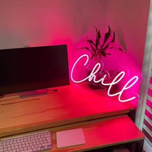 Chill Neon Sign - Chill Wall Sign, Relax Neon Sign, Beauty Salon Light ...