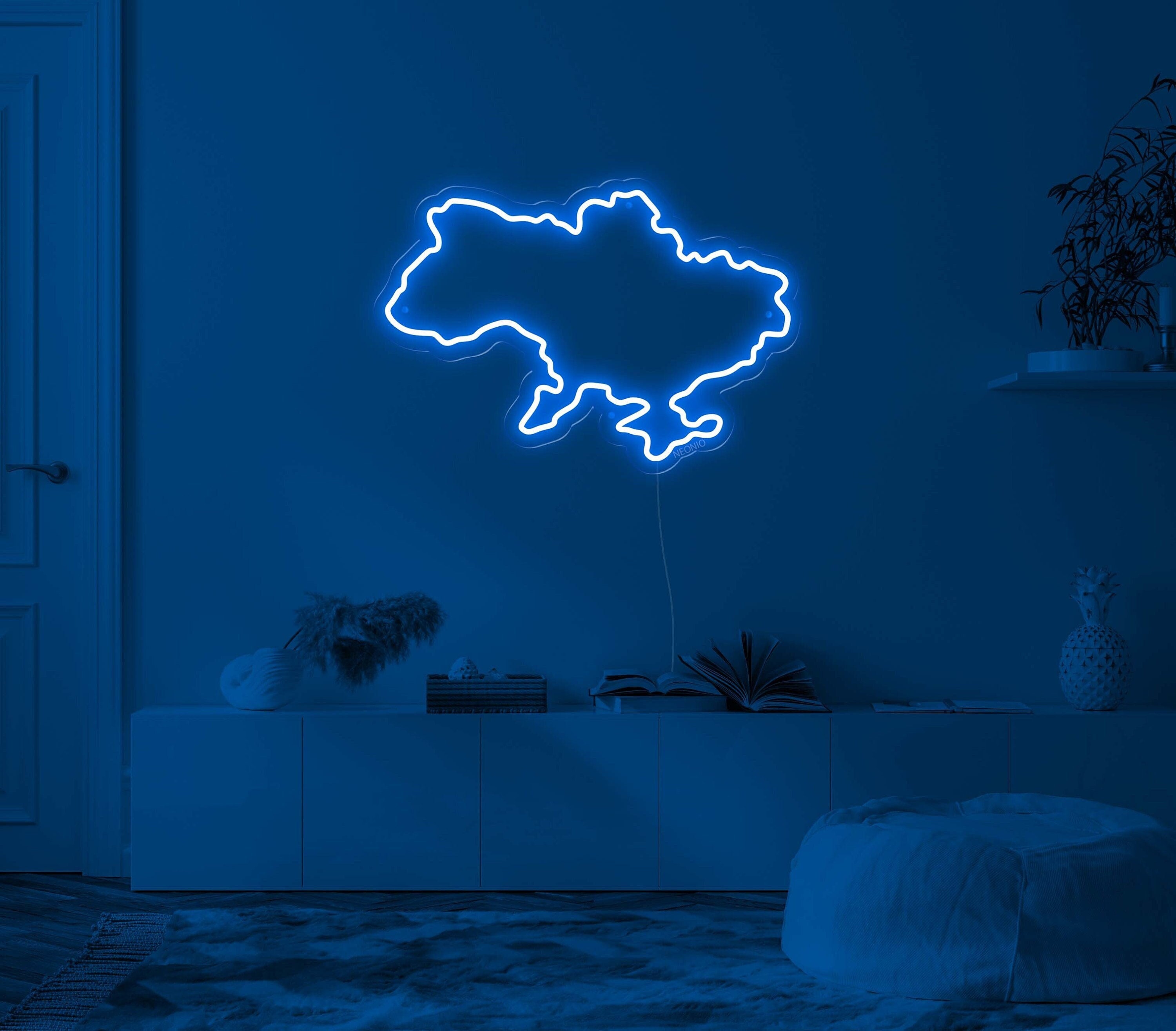 Ukraine Map Neon Sign, Ukraine Led Sign, Neon Home Sign, Wall Decor ...