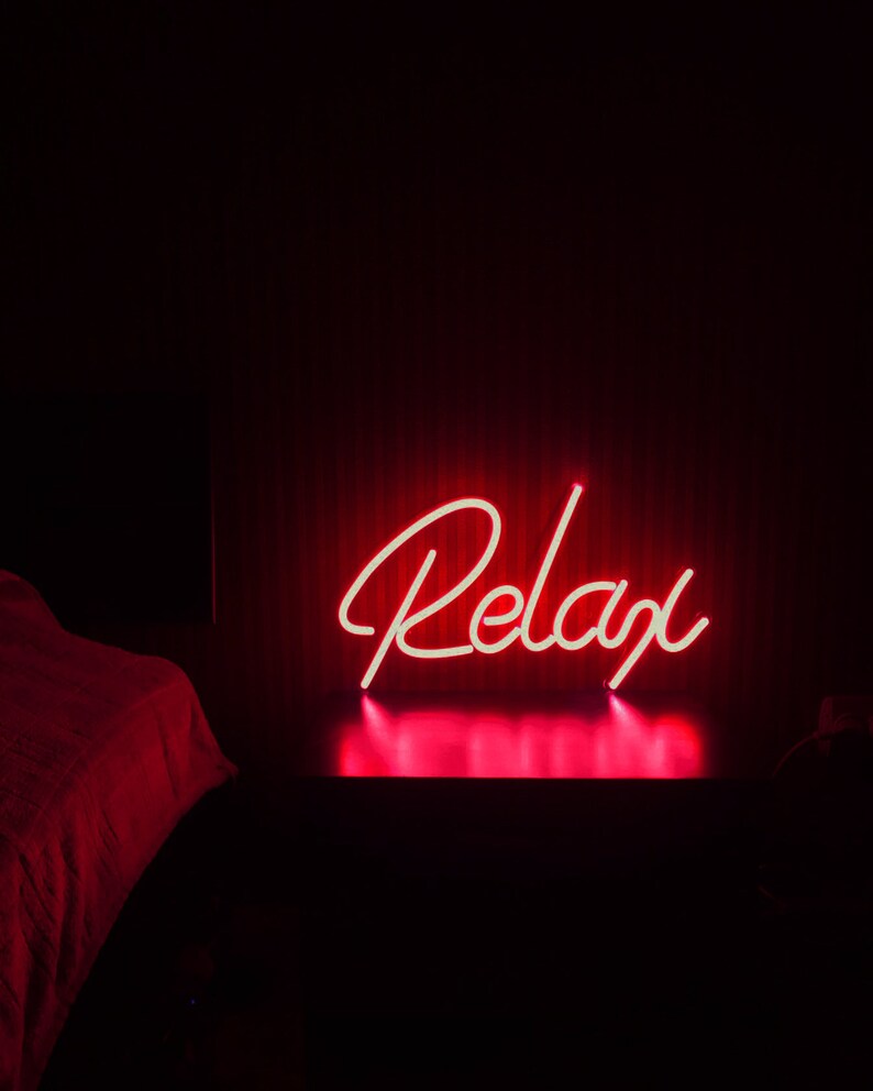 Relax neon sign relax led sign relax led light led sign | Etsy