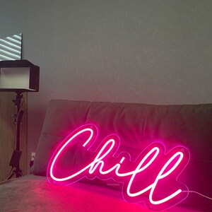 Chill Neon Sign - Chill Wall Sign, Relax Neon Sign, Beauty Salon Light ...