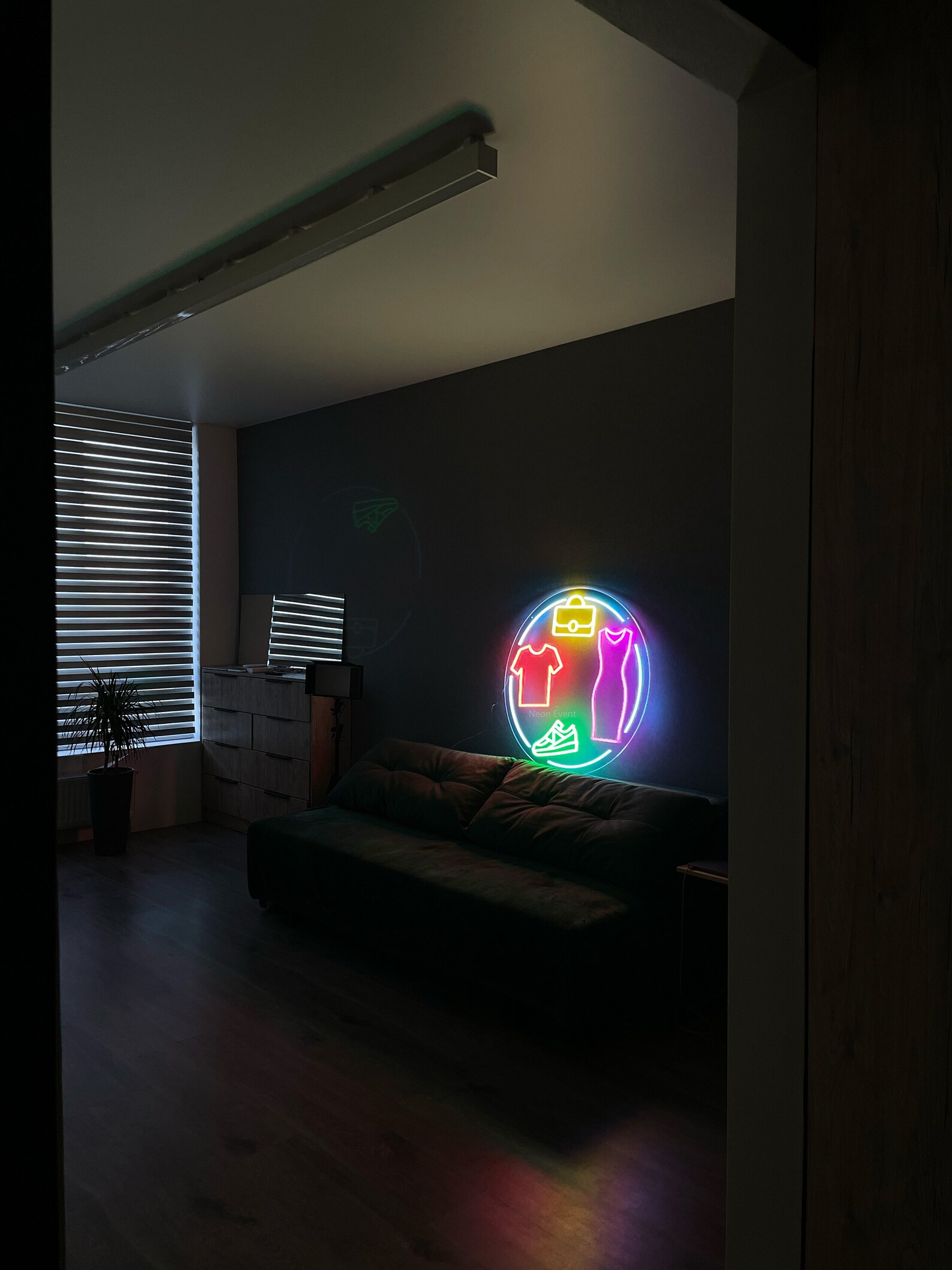 Cloth Neon Sign, Man and Woman Clothes Neon Sign, Custom Sign for a ...