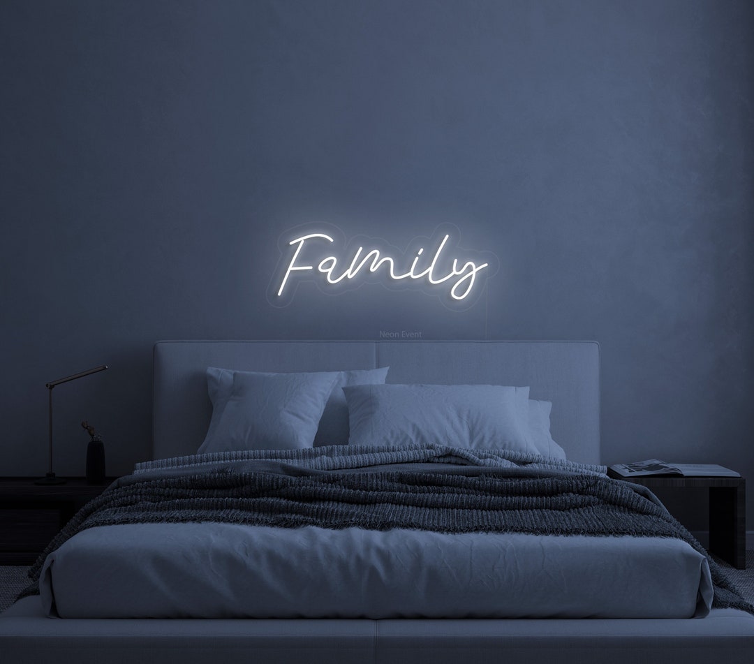 Family Neon Sign | Bedroom Neon Sign, Home Neon Sign, Custom Wall Light ...