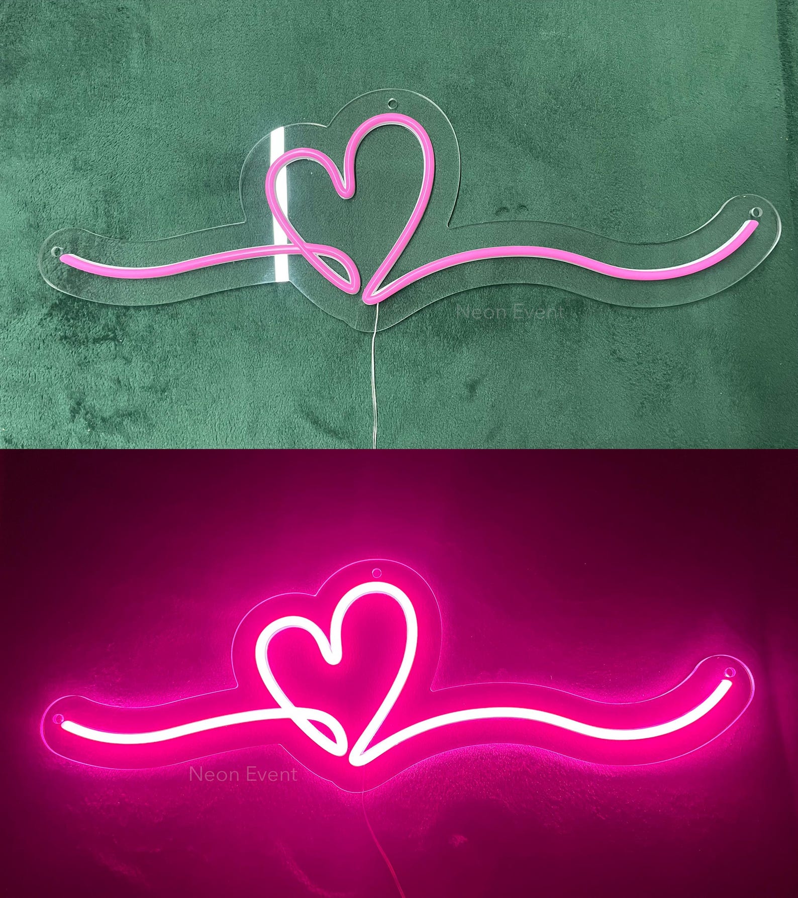 Heart Neon Sign, Valentines Day Gift Neon Sign, Love Neon Sign, Girl ...