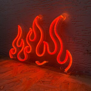 Fire Neon Sign - LED Neon Sign, Fire Neon Light, Hot Neon Sign ...