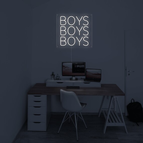 Boys Neon Sign Boys Neon Sign Bedroom Neon Sign Boy Power | Etsy