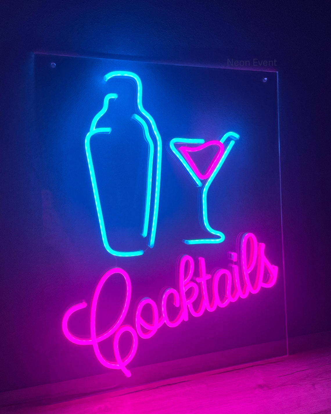 Coctail Neon Sign, Neon Decoration for Cafes, Home Neon Sign, Wall ...