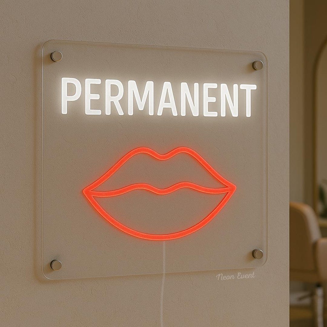 Permanent Neon Sign, Beauty Neon Sign, Lips Led Sign, Cosmetics Neon ...