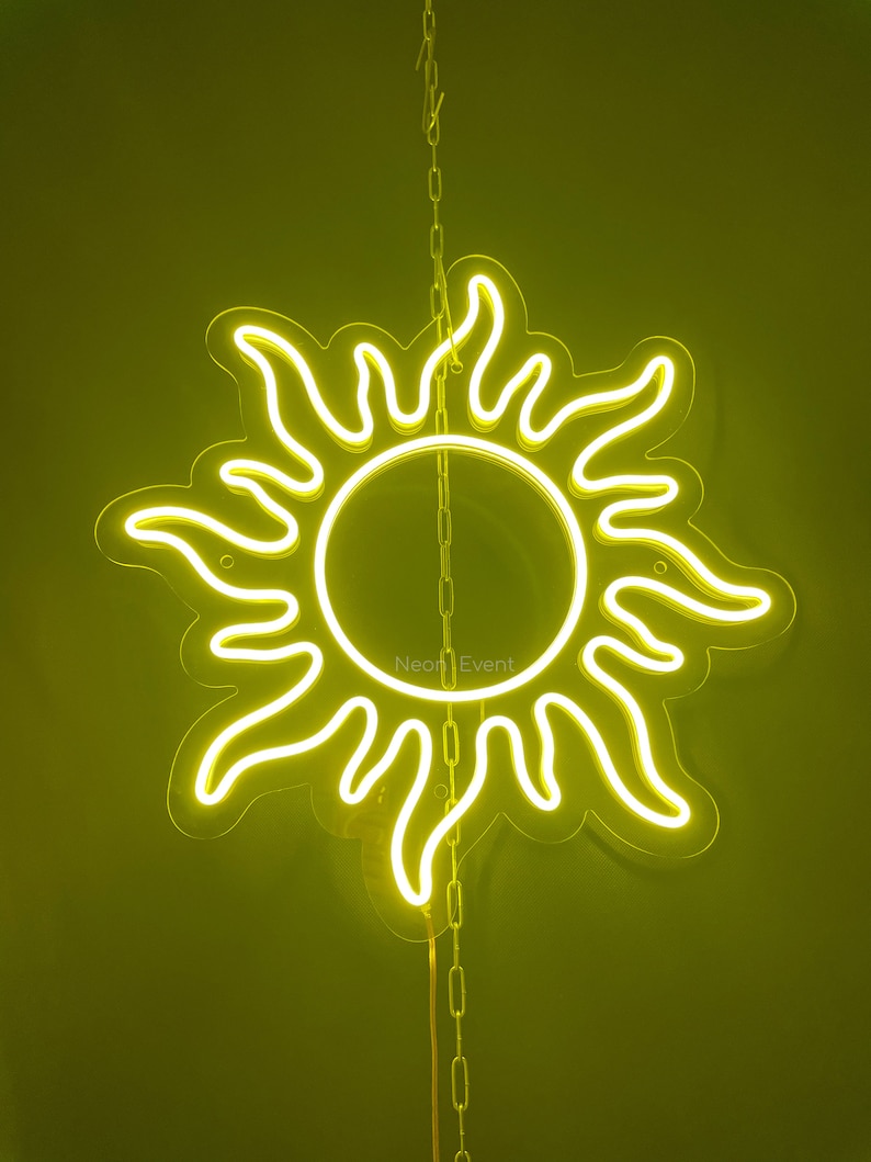 Sun Neon Sign LED Neon Sign Wall Decor Wall Sign Sunset - Etsy