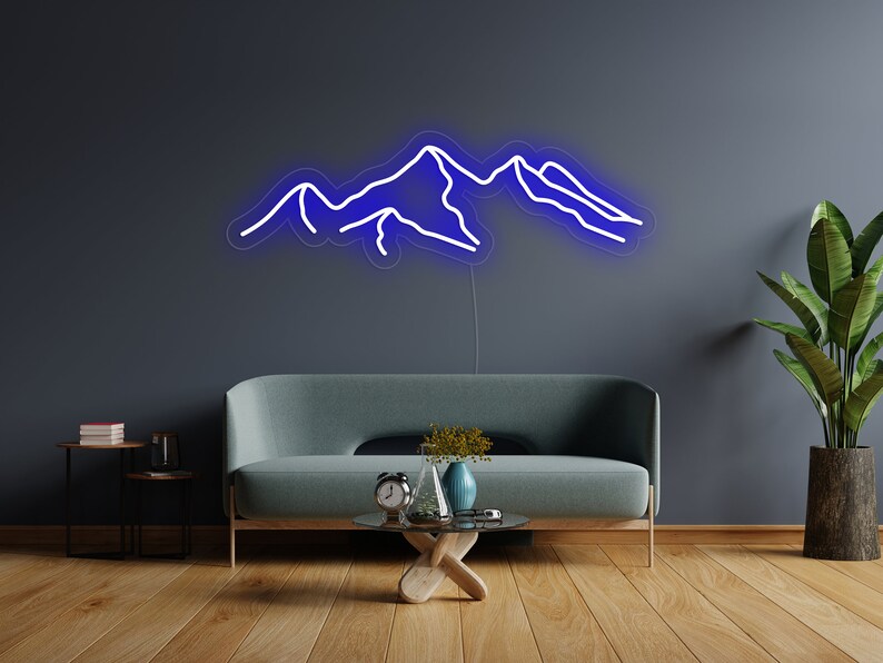 Mountains Neon Sign LED Neon Sign Wall Decor Wall Sign - Etsy