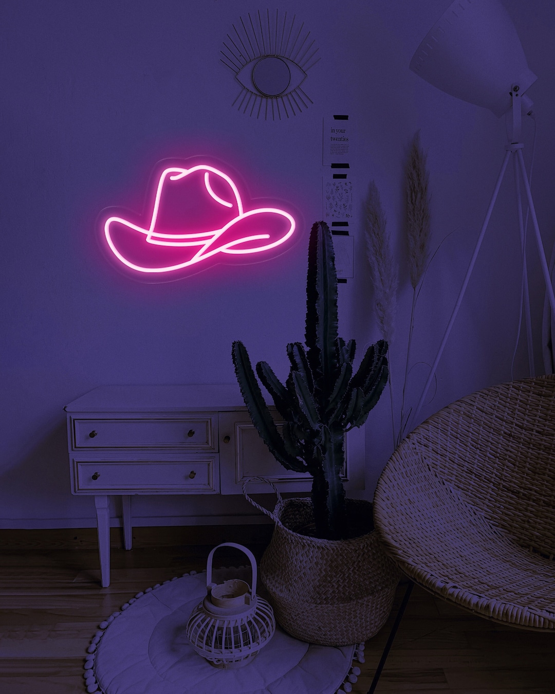 Cowboy Hat Neon Sign | Cowboy Neon Sign, Hat Neon Sign, West Neon ...
