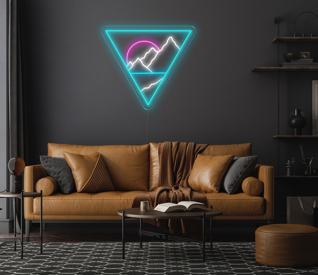 Mountains Neon Sign - LED Neon Sign, Wall Decor, Wall Sign, Mountain ...