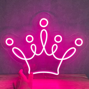 Queen Crown Neon Sign - Princess Neon Sign, Gift for Her, Girl Neon ...