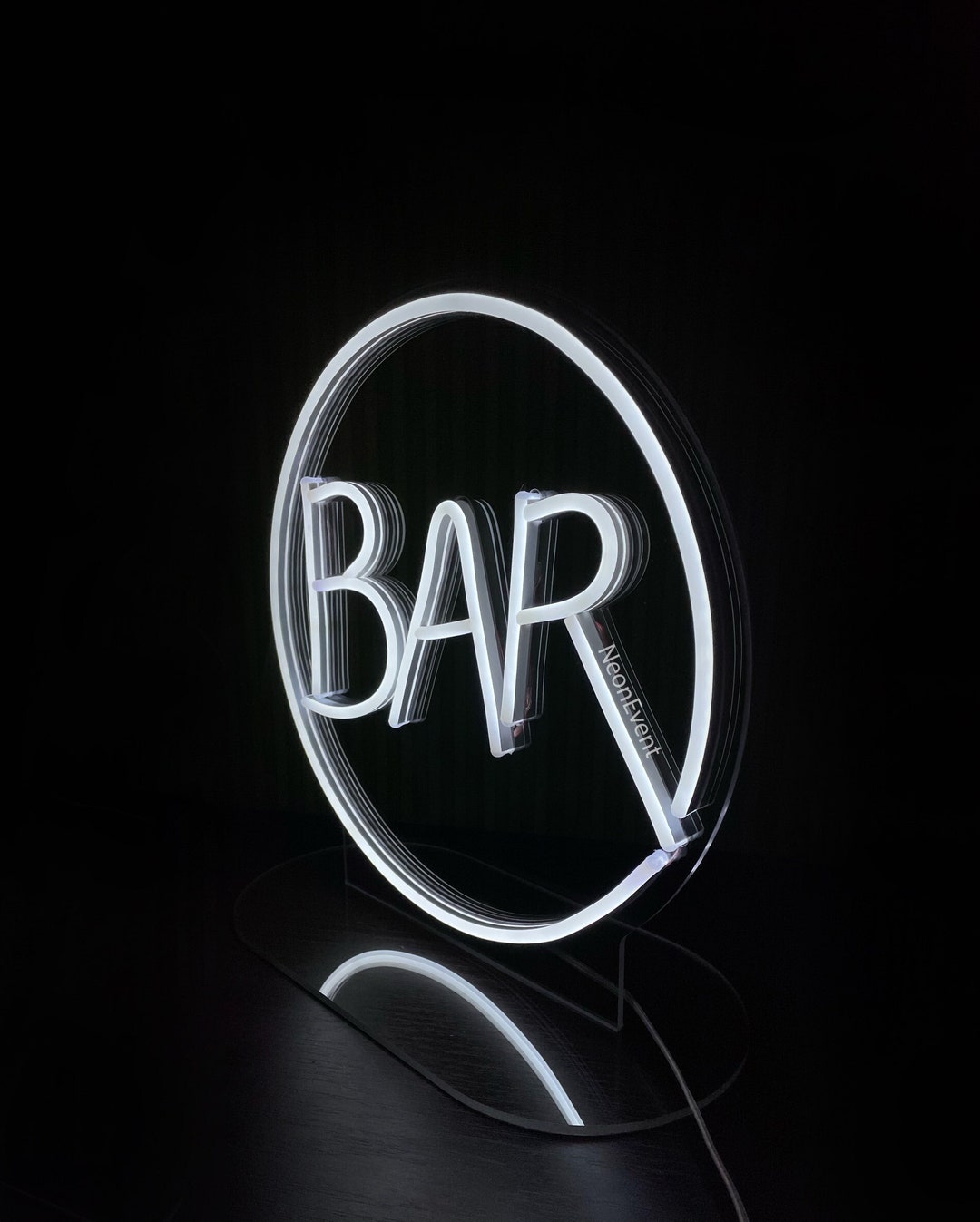 Bar Neon Sign, Bar Led Neon Sign, Bar Sign Circle, Bar Neon Sign ...