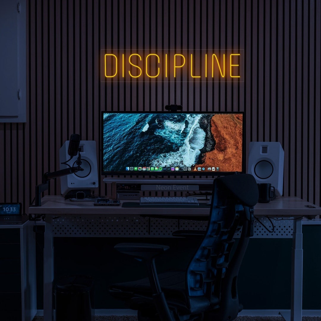 Discipline Neon Sign | Bedroom Neon Sign, Home Neon Sign, Custom Wall ...