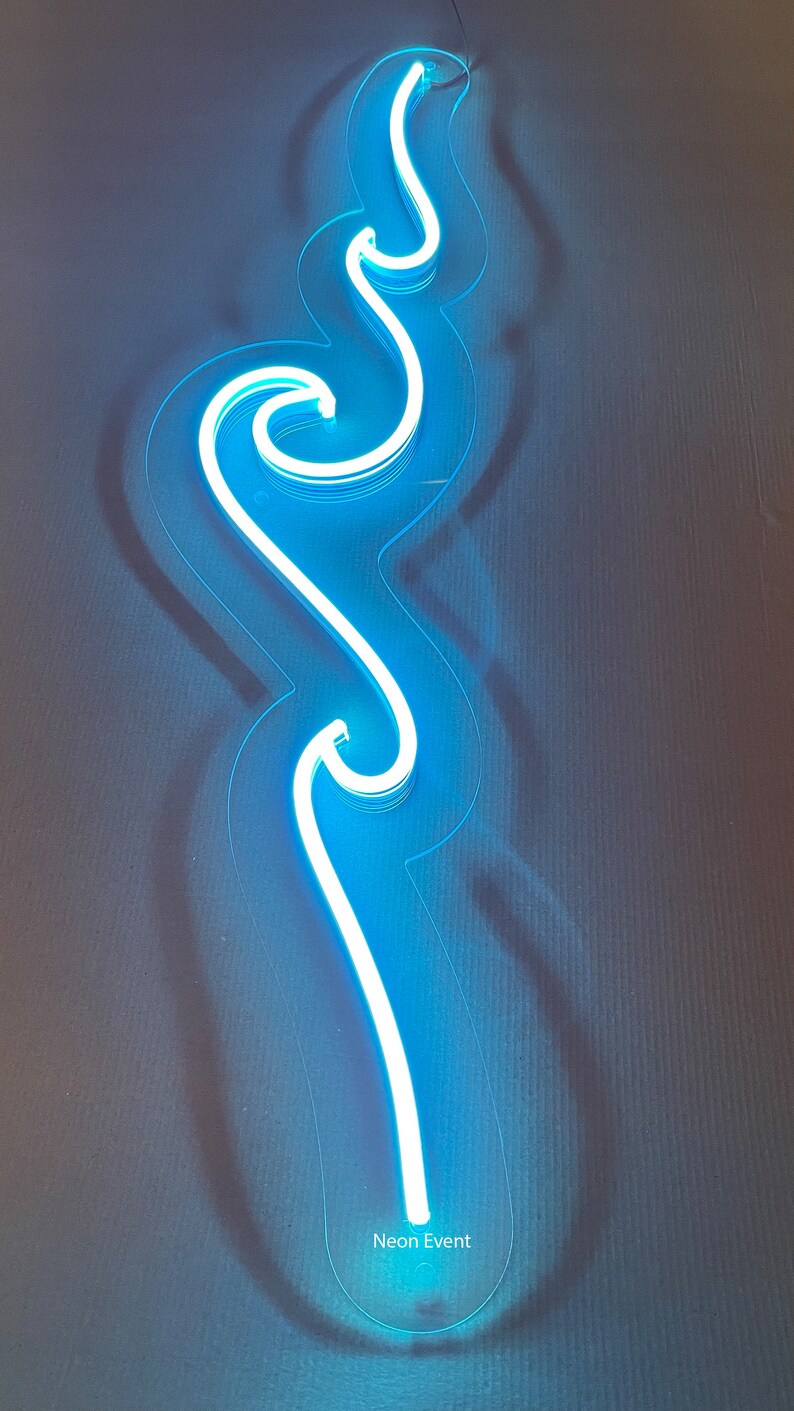 Wave Neon Sign LED Neon Sign Wall Decor Wall Sign Sea Led - Etsy