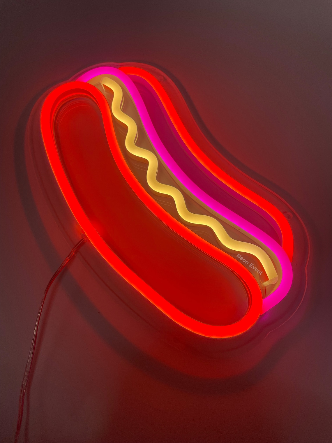 Hot Dog Led Neon Sign - Food Neon Sign, Neon Bar Sign, Wall Decor, Wall ...