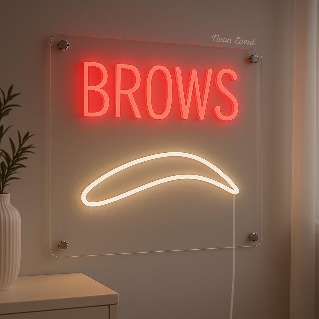 Brows Neon Sign, Brow Neon Light, Beauty Neon Sign, Brow Maker Led Sign ...