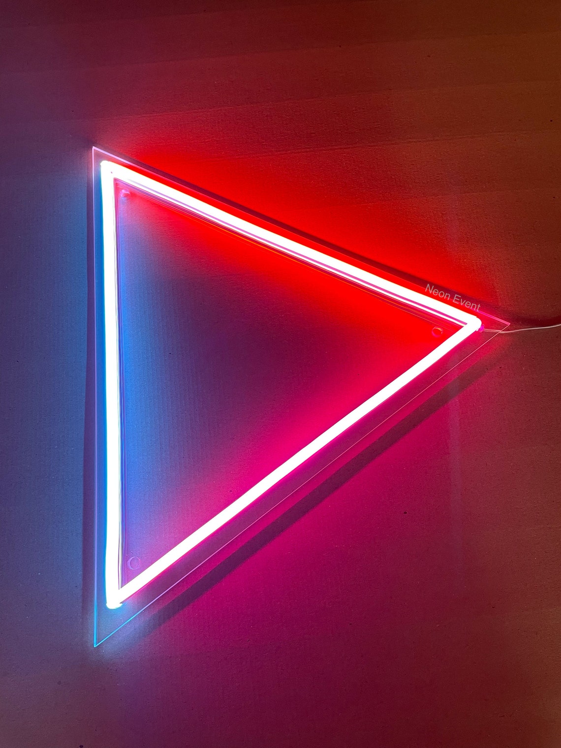 Triangle Neon Sign LED Neon Sign Wall Decor Wall Sign Led - Etsy