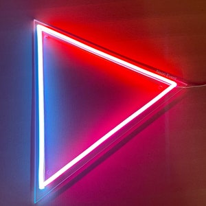 Triangle Neon Sign - LED Neon Sign, Wall Decor, Wall Sign, Led Sign ...