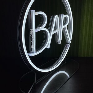 Bar Neon Sign, Bar Led Neon Sign, Bar Sign Circle, Bar Neon Sign ...