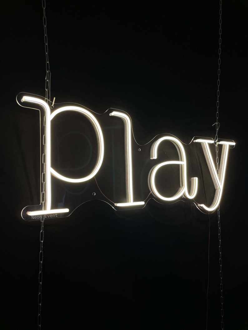 Play Neon Sign Neon Sign Bedroom Wall Decor Led Neon Sign - Etsy