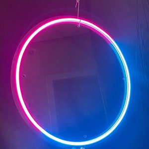 Circle Neon Sign - LED Neon Sign, Wall Decor, Wall Sign, Led Sign ...