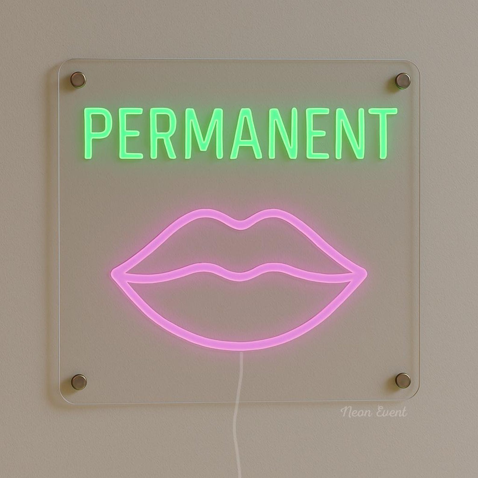 Permanent Neon Sign, Beauty Neon Sign, Lips Led Sign, Cosmetics Neon ...
