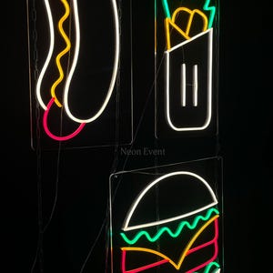 Hot Dog Neon Sign, Food Neon Sign, Fast Food Led Sign, Cafe Neon Sign ...