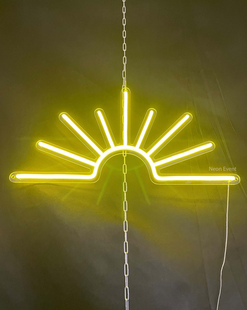 Sun Neon Sign LED Neon Sign Wall Decor Wall Sign Sunset - Etsy