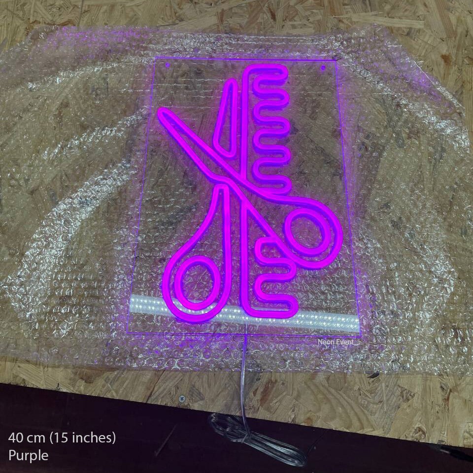 Scissors Neon, Scissors Neon Sign, Scissors Led Sign Custom, Barber ...