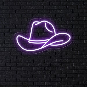 Cowboy Hat Neon Sign | Cowboy Neon Sign, Hat Neon Sign, West Neon ...