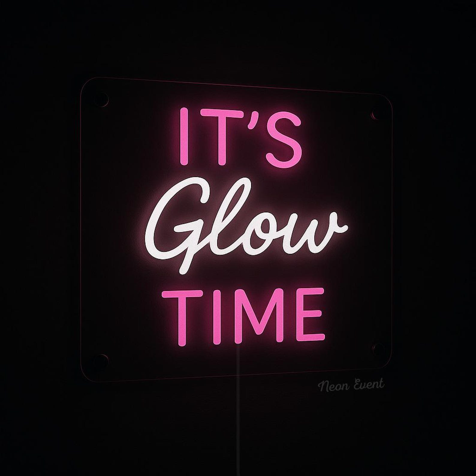 It's Glow Time Neon Sign, Glow Neon Light, Beauty Salon Neon Sign, Time ...