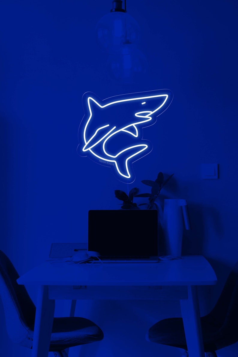 Shark Neon Sign LED Neon Sign Wall Decor Wall Sign Sea | Etsy