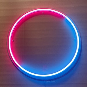 Circle Neon Sign - LED Neon Sign, Wall Decor, Wall Sign, Led Sign ...