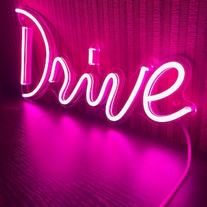 Drive Neon Sign, Car Guy Gift, Guy Gift, Gift for Him, Speed Neon Sign ...